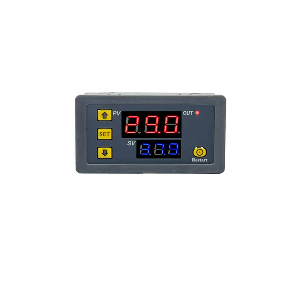 AC 110V 220V DC 12V Digital Time Delay Relay LED Display Cycle Timer ...