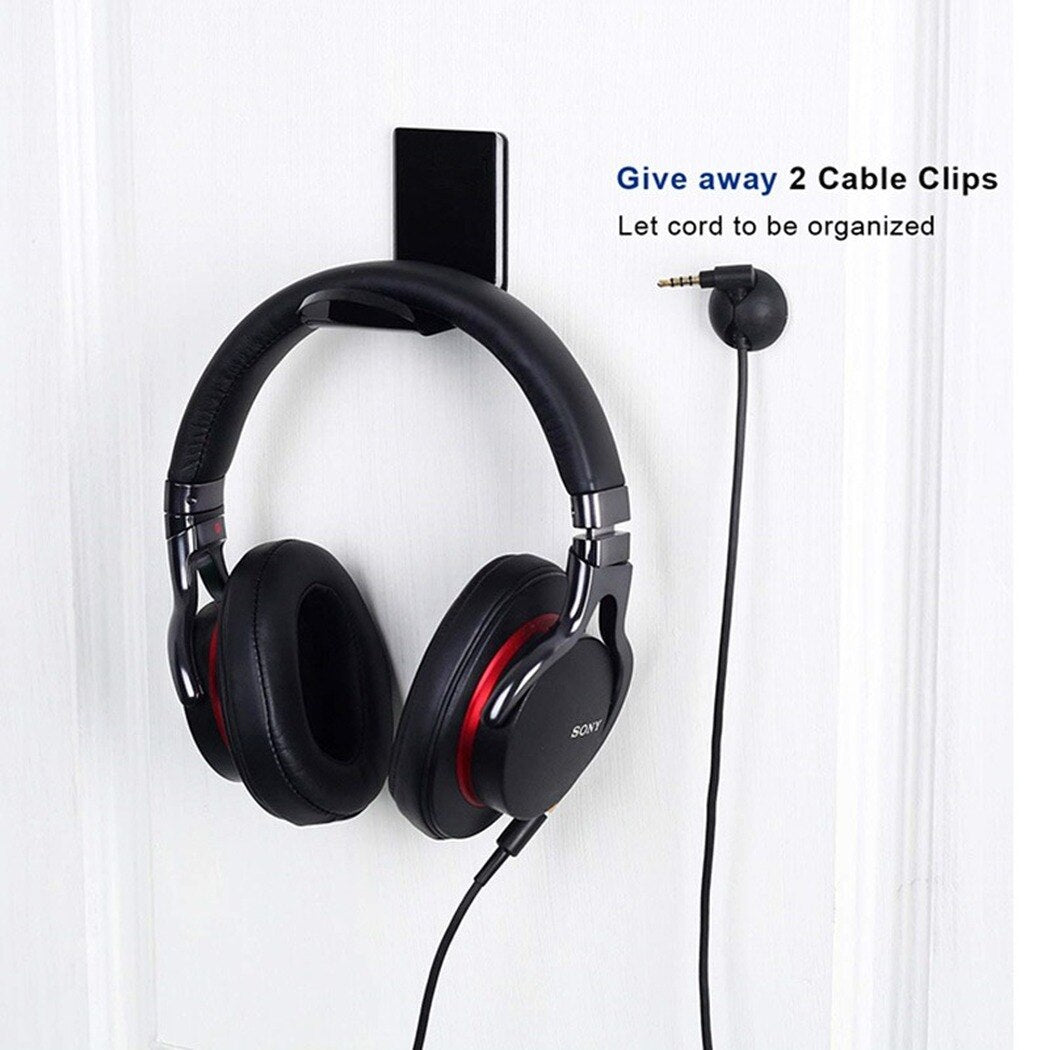 Universal Durable L Shape Headphone Wall Mount Simple Hook Headset Ha ...